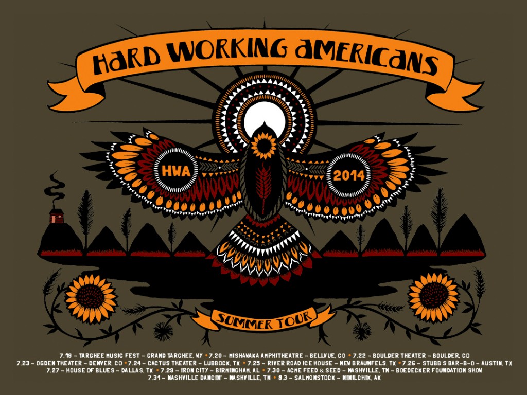 Hard Working Americans Summer Tour Artist Edition Posters | RuralPearl.com